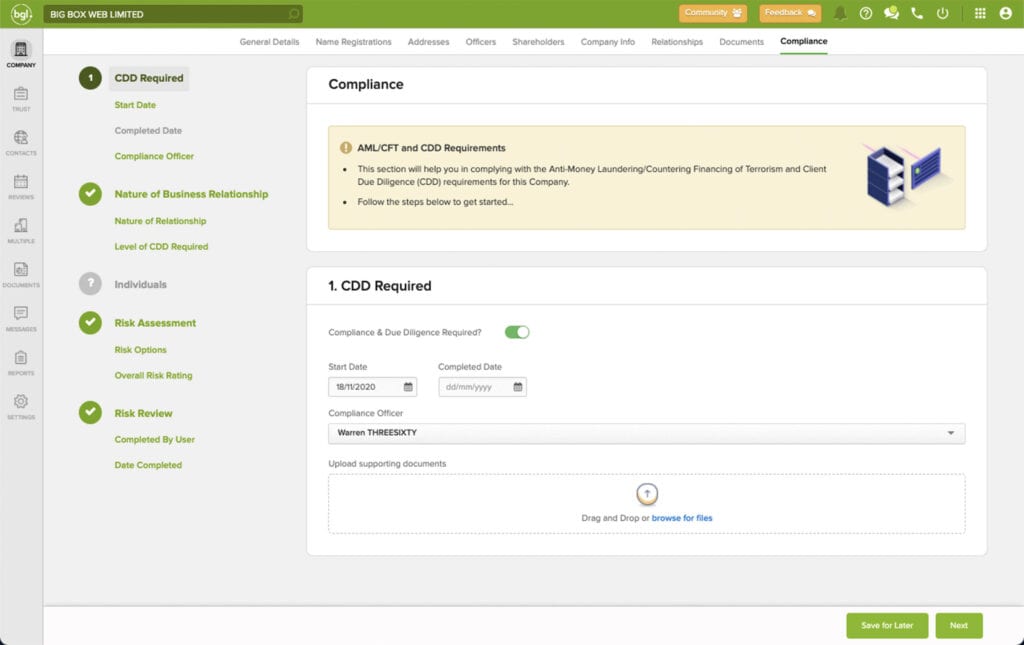 CAS 360 | Complete company, trust and AML management software.