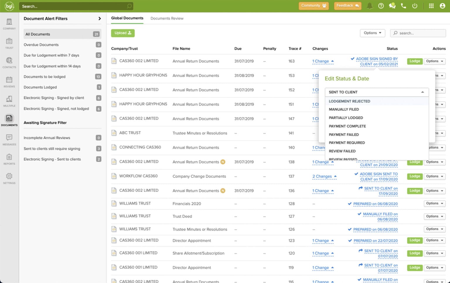 CAS 360 | Complete company, trust and AML management software.